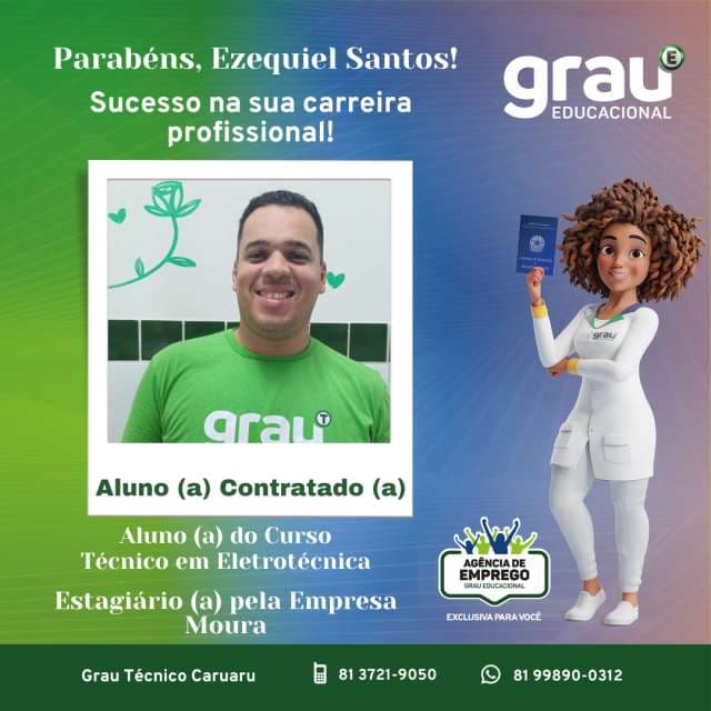 Grau Técnico | Notícias - Aluno Contratado