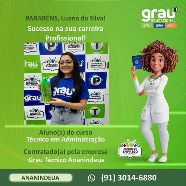 Grau Técnico | Notícias - Aluno Contratado